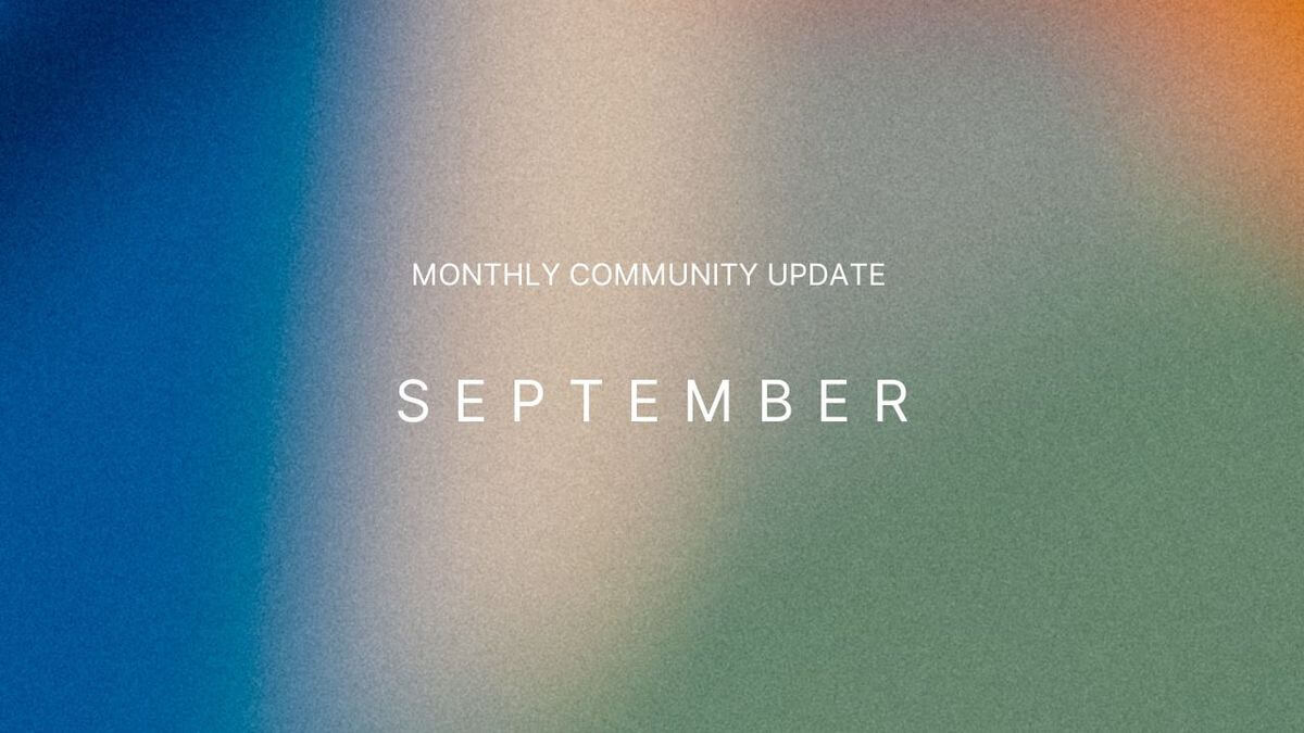 Monthly Community Update - September 2023